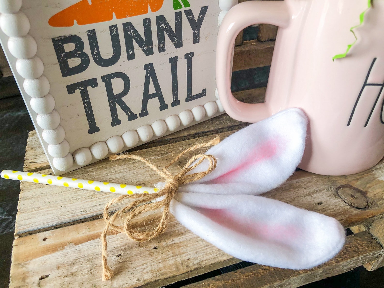 Bunny Ears Bunny Mug Topper Bunny Ears Pick Easter Tiered - Etsy