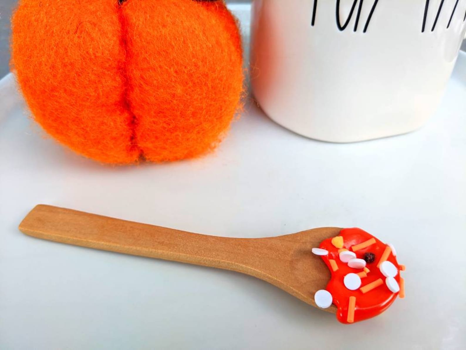 Fake Pumpkin Pie Spoons Pumpkin Mug Toppers Fall Tiered Tray - Etsy