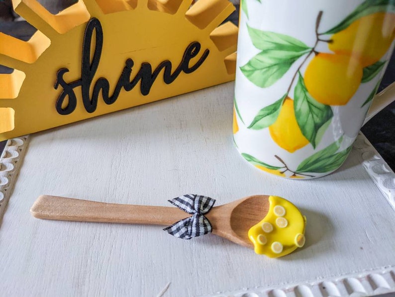 Fake Lemonade Spoons, Lemon Tiered Tray Decor, Lemon Mug Topper, Mini ...