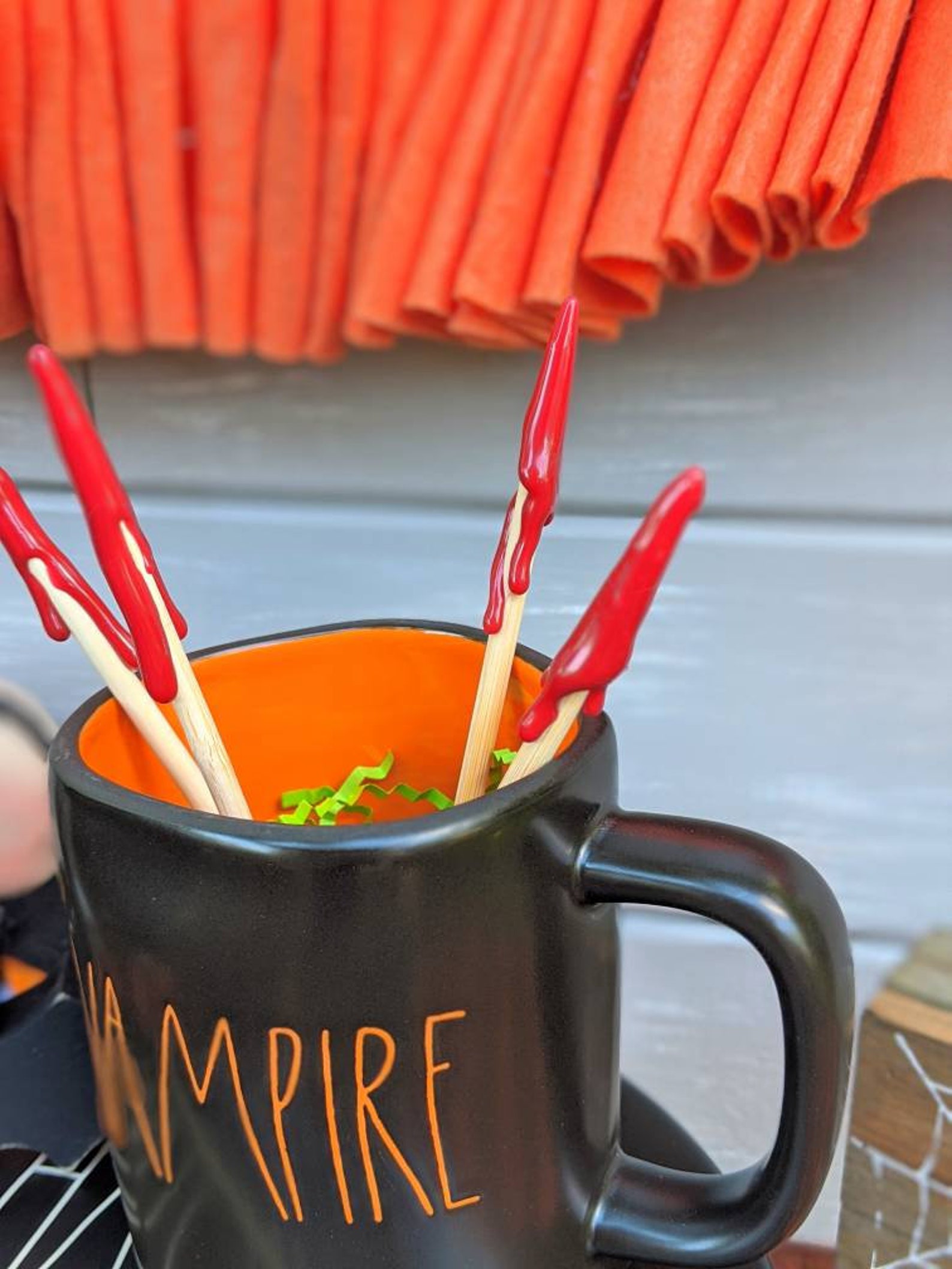 Fake Blood Vampire Stake Halloween Tiered Tray Decor Vampire - Etsy