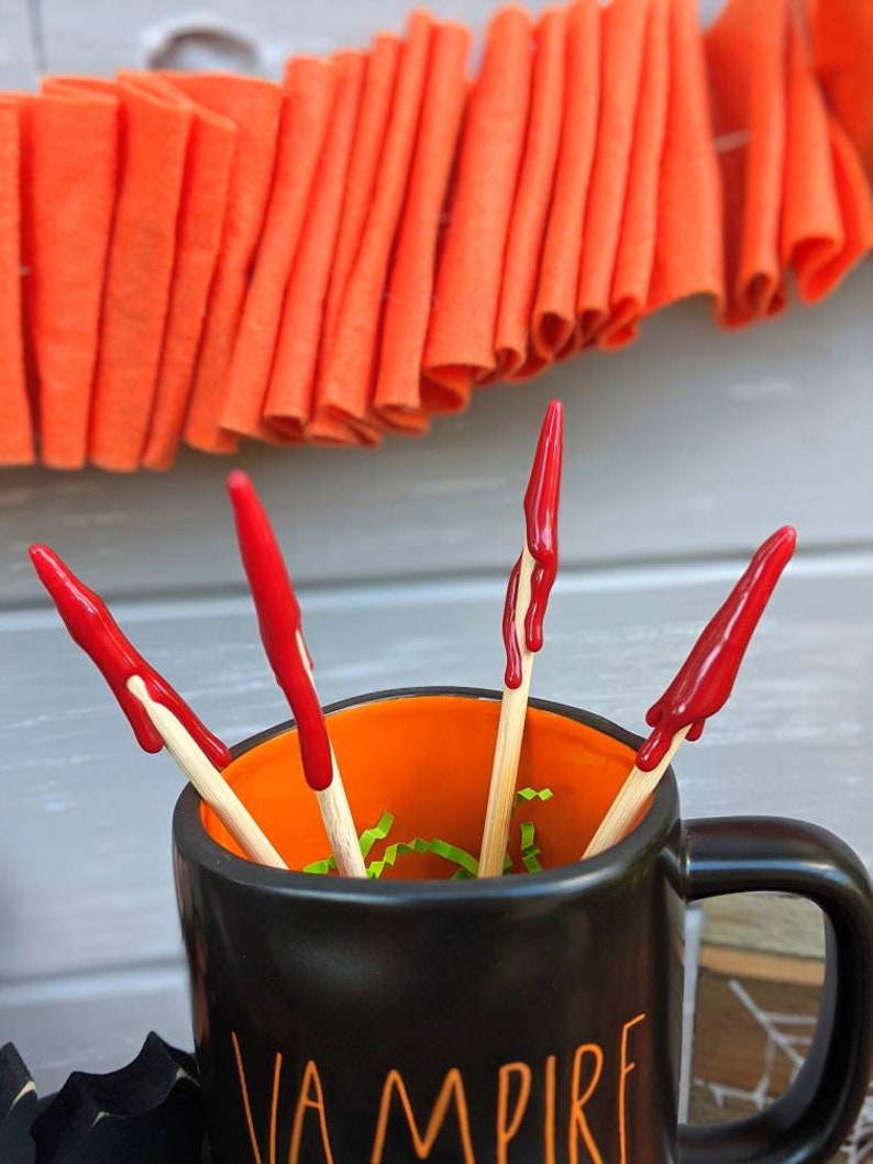 Fake Blood Vampire Stake Halloween Tiered Tray Decor Vampire - Etsy