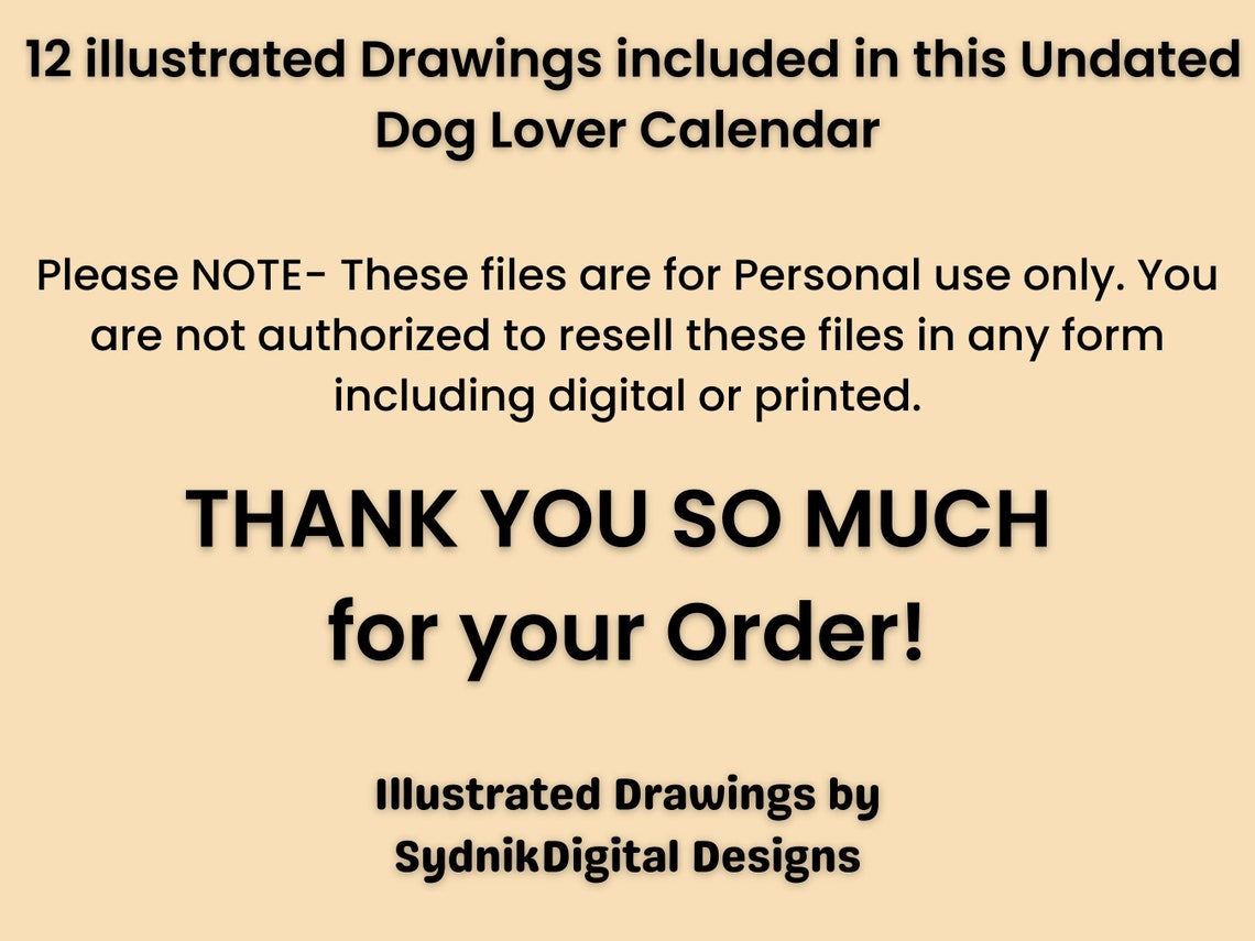 Printable Dog Lover Calendar| Portrait Calendar| Printable Calendar ...