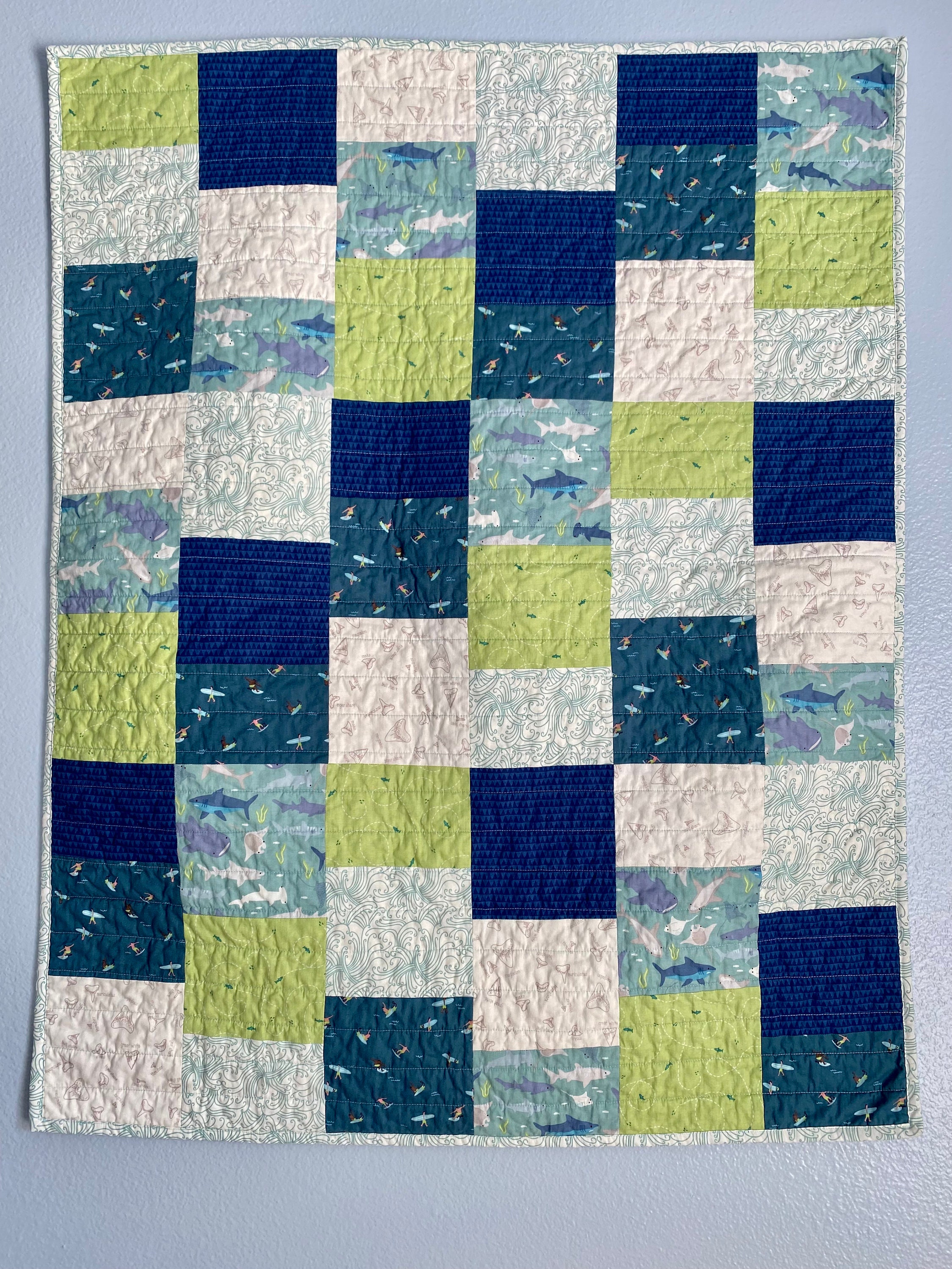 Surfer Boy Baby Quilt Handmade Baby Boy Quilt Beach Theme - Etsy