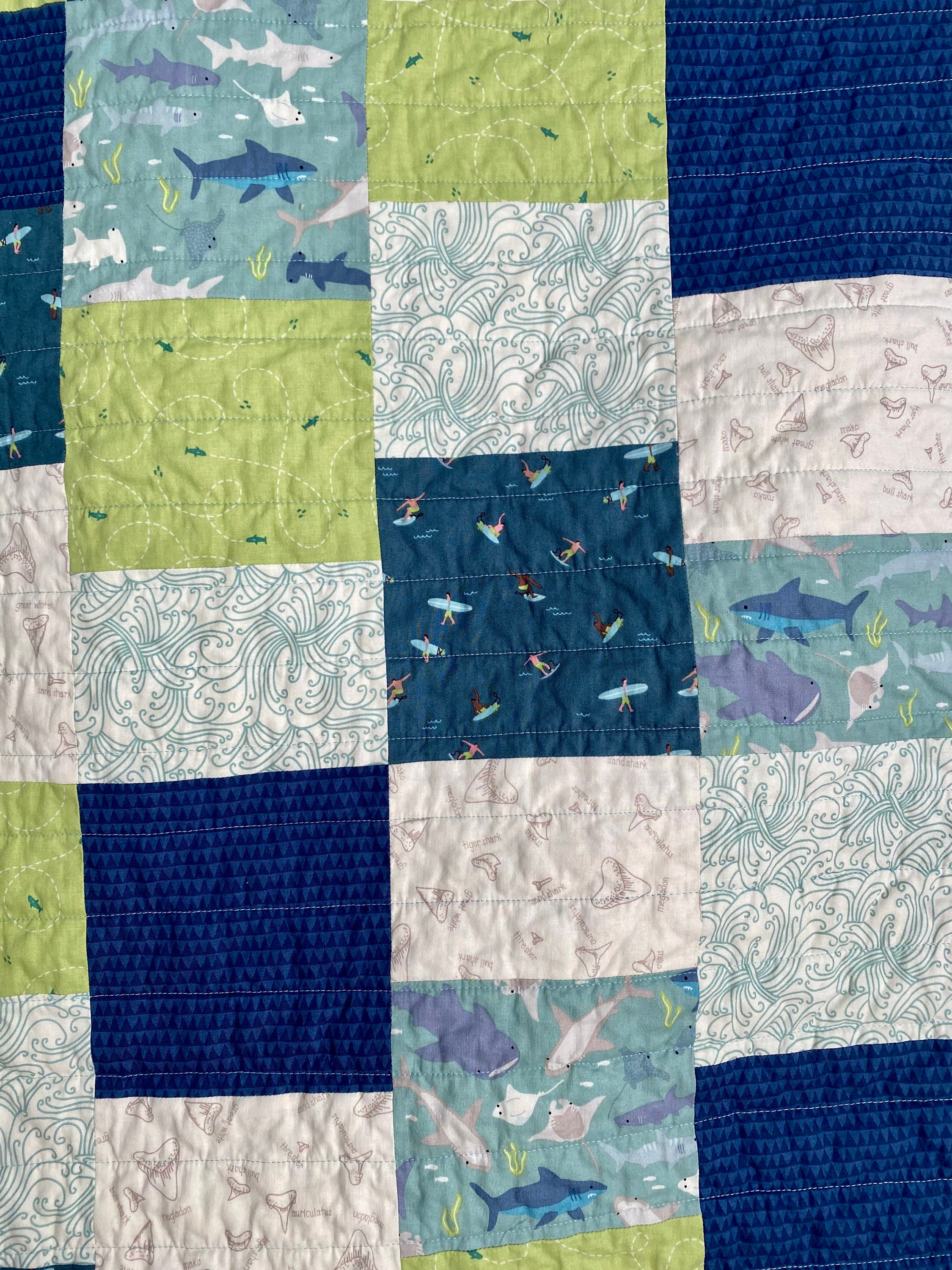Surfer Boy Baby Quilt Handmade Baby Boy Quilt Beach Theme - Etsy