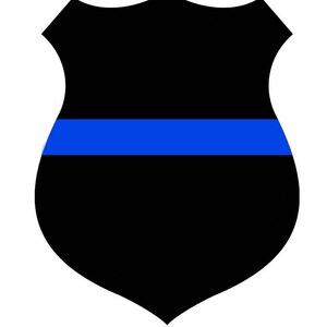 Thin Blue Line Badge Vinyl Decal, Police/le Badge Decal, Yeti Decal ...