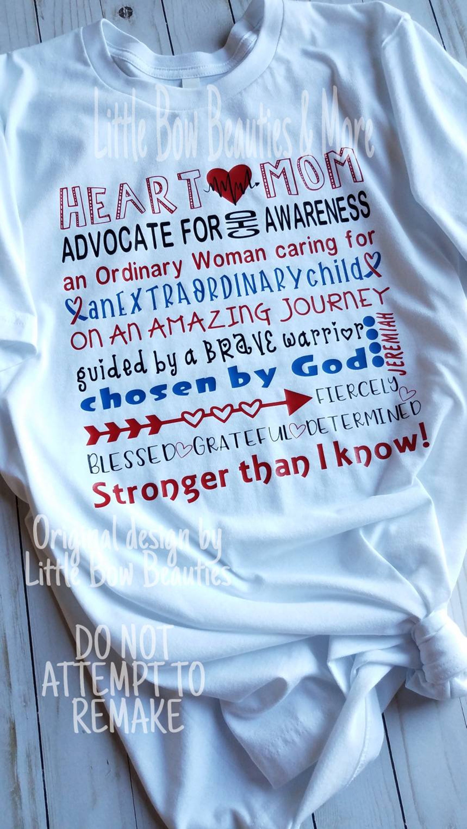 CHD Heart Mom Shirt Personalized With Your Heart - Etsy