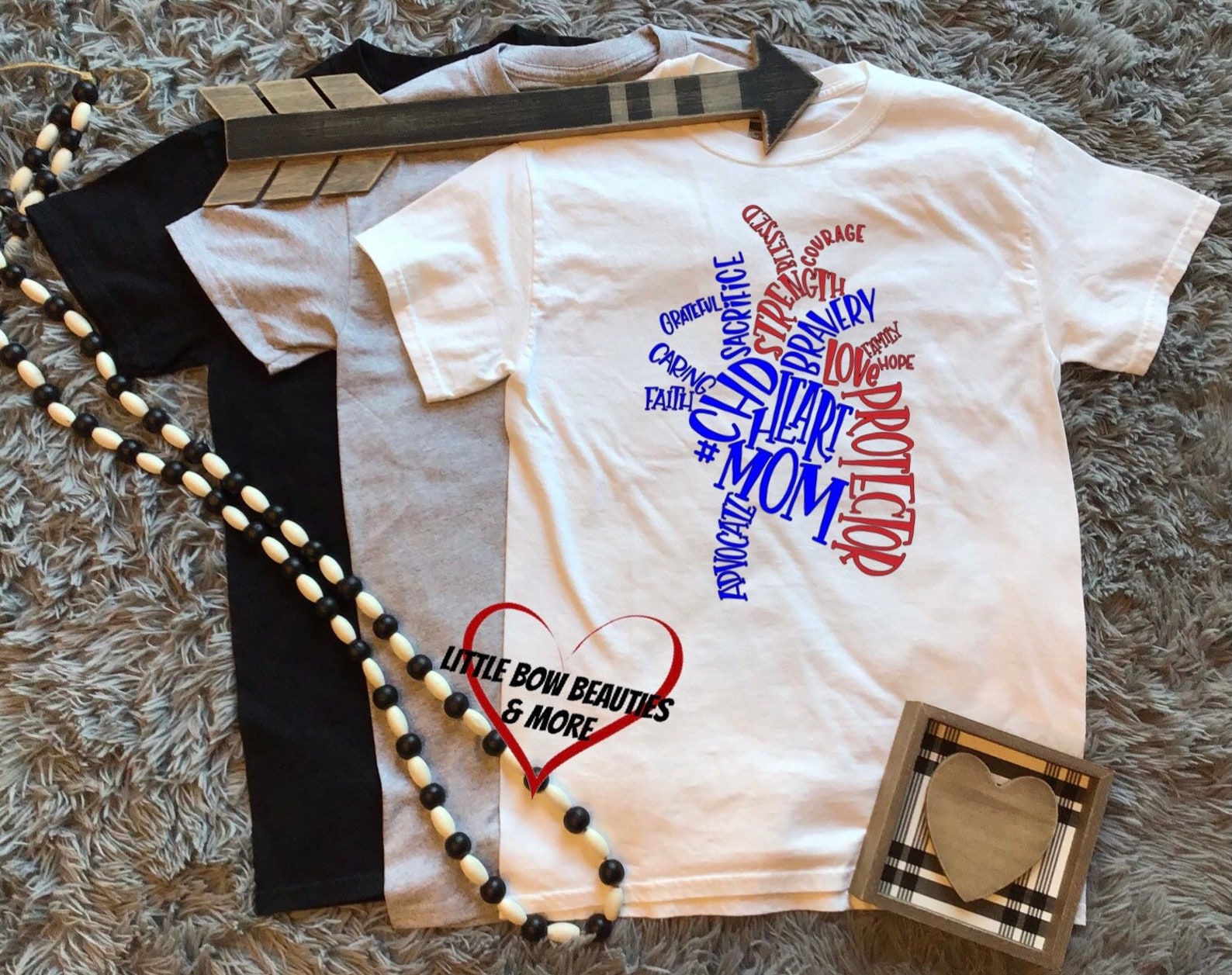 CHD Heart Mom and Dad Awareness Top | Etsy