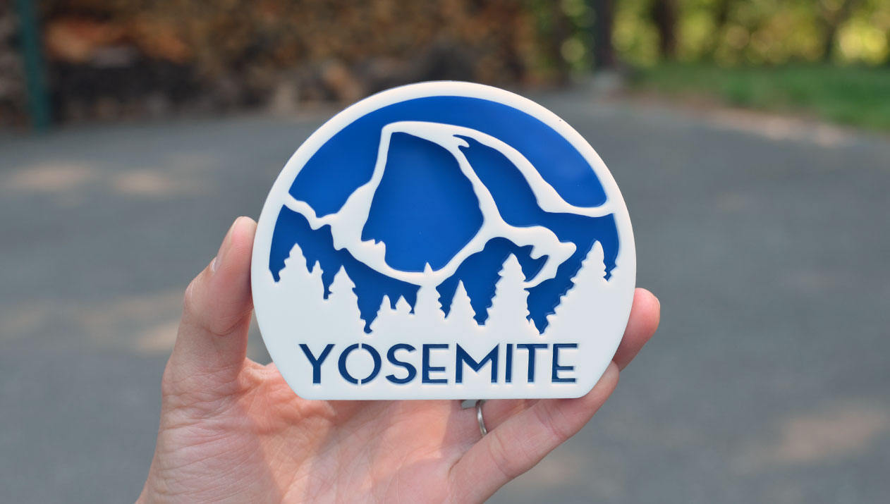 Yosemite National Park Half Dome Logo 3d Car Emblem Automotive Etsy