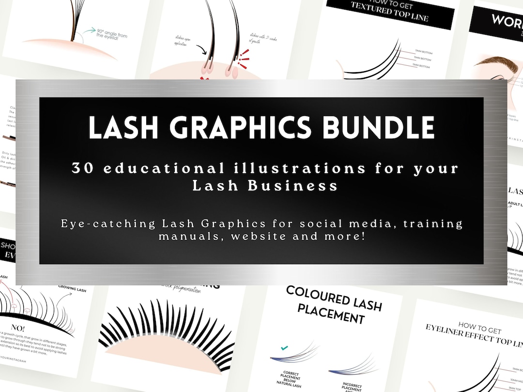 Lash Tech Graphic Bundle, Lash Trainer Graphics, Lash Academy Graphics ...