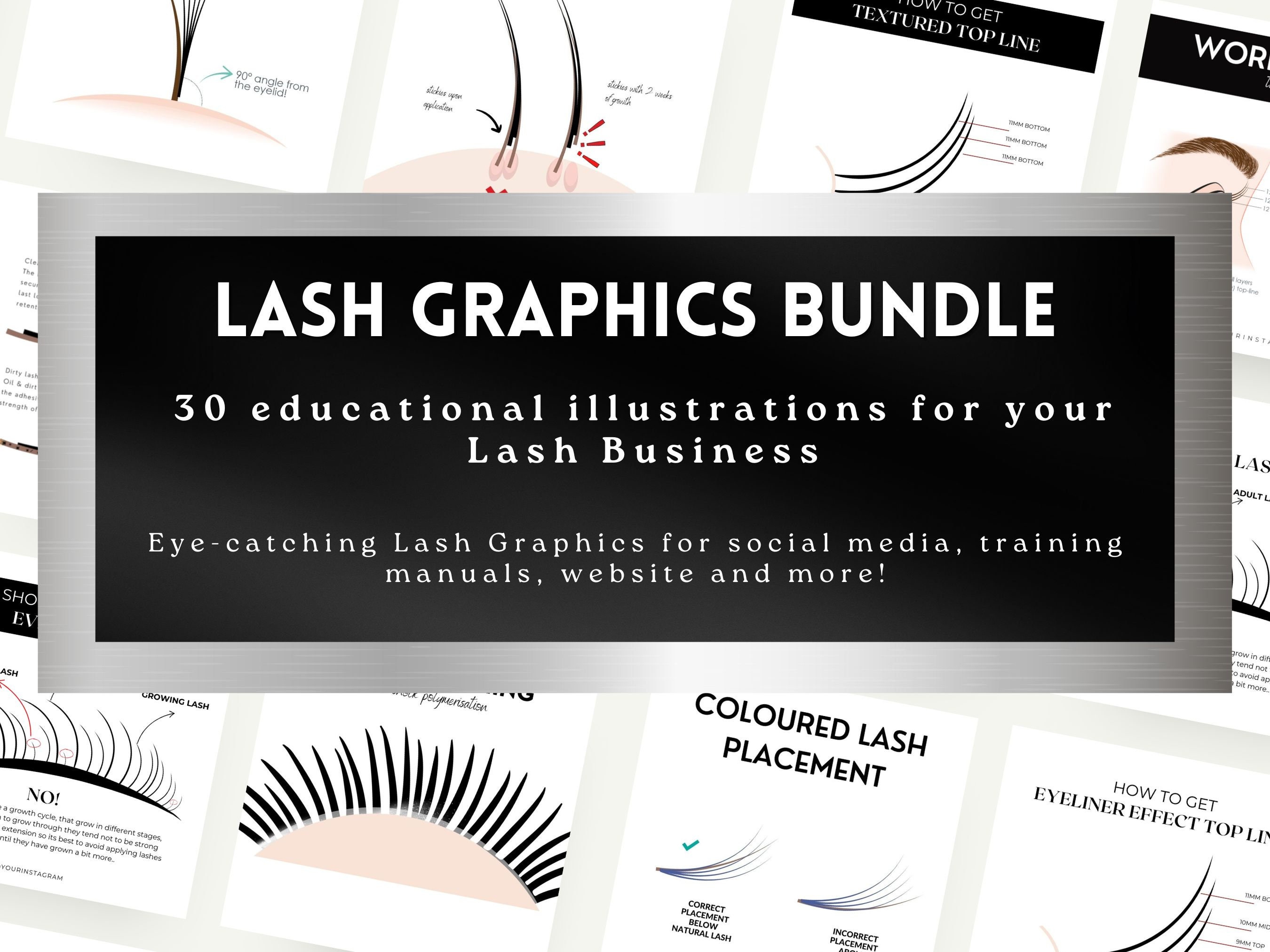 Lash Tech Graphics Bundle, Lash Trainer Illustrations (digital Download ...