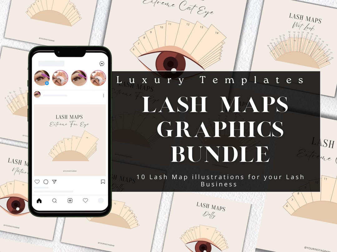 Lash Tech Graphic Bundle, Lash Maps Graphics, Lash Trainer Graphics ...