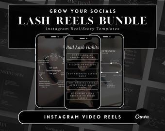 Lash Tech Instagram Reel Templates: Lash Artist Social Media (canva) - Etsy