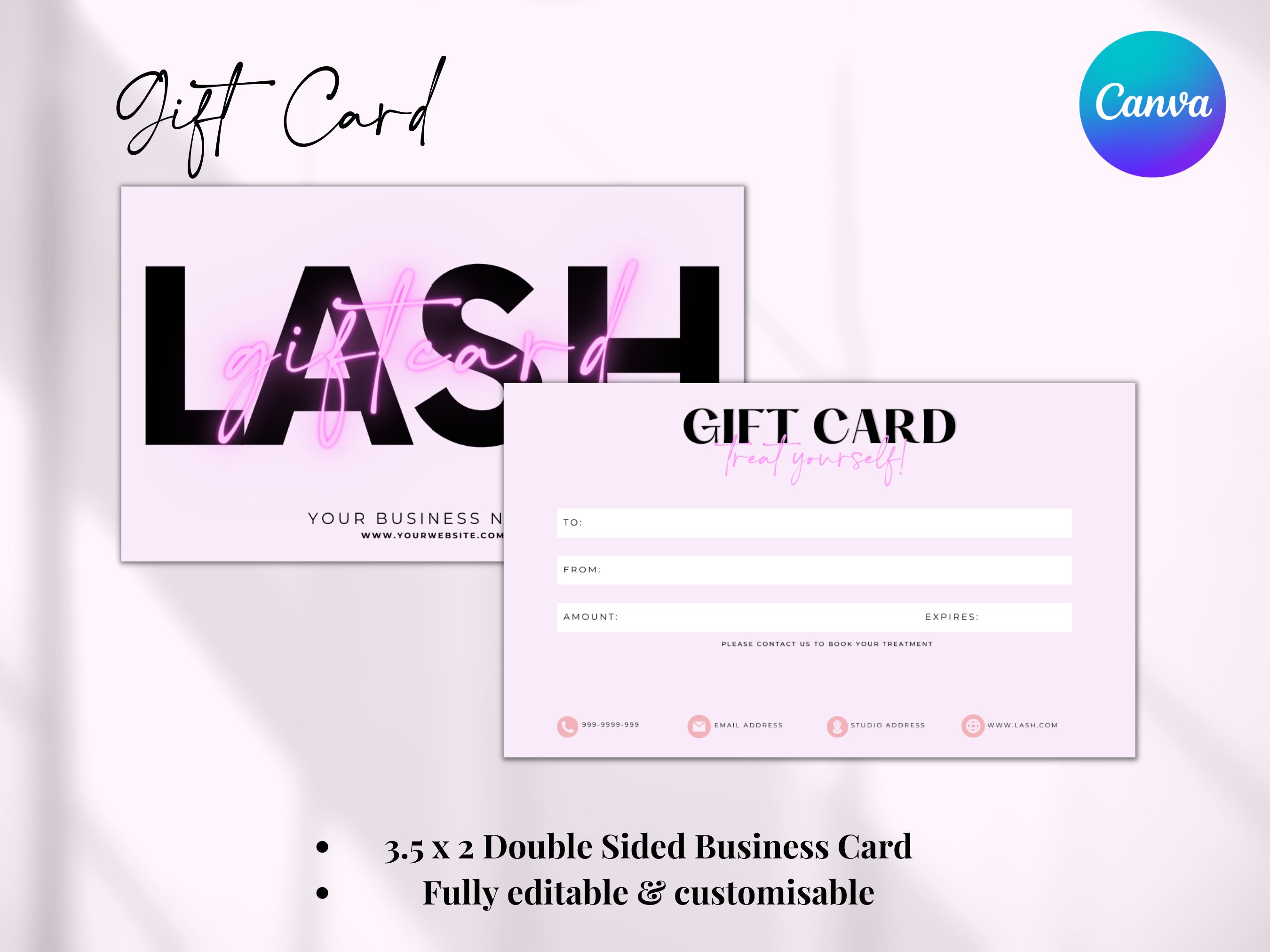 Lash Tech Business Cards Branding Kit, Lash Artist Business Card, Lash ...