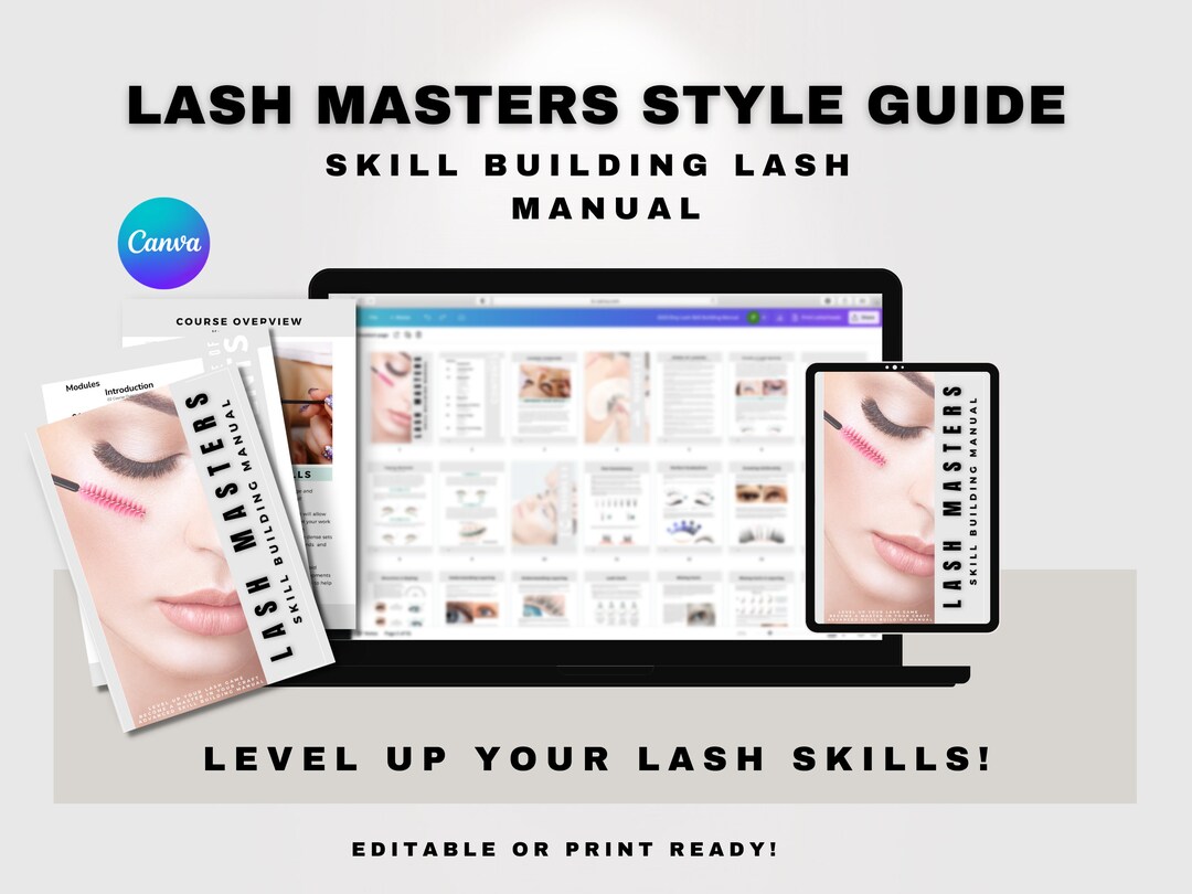Russian Volume Lash Styling and Mapping Ebook, Skill Building Manual, Eyelash Extensions, Lash ...
