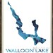 Walloon Lake Print, Walloon Map, Lake Map, Charlevoix, Petoskey ...