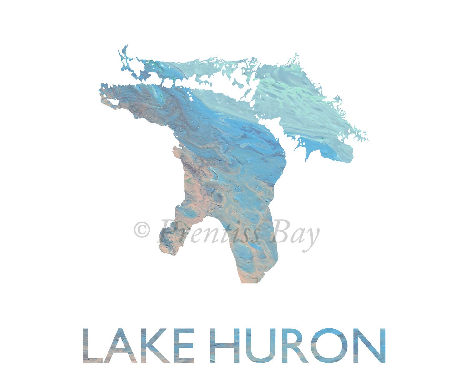 Lake Huron World Map