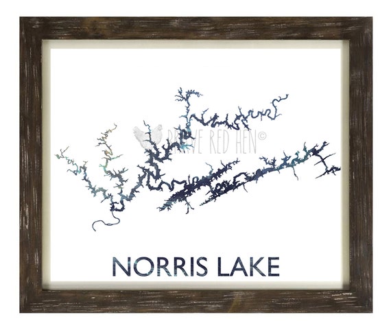 Norris Lake Print Norris Lake Map Rocky Top Maynardville - Etsy