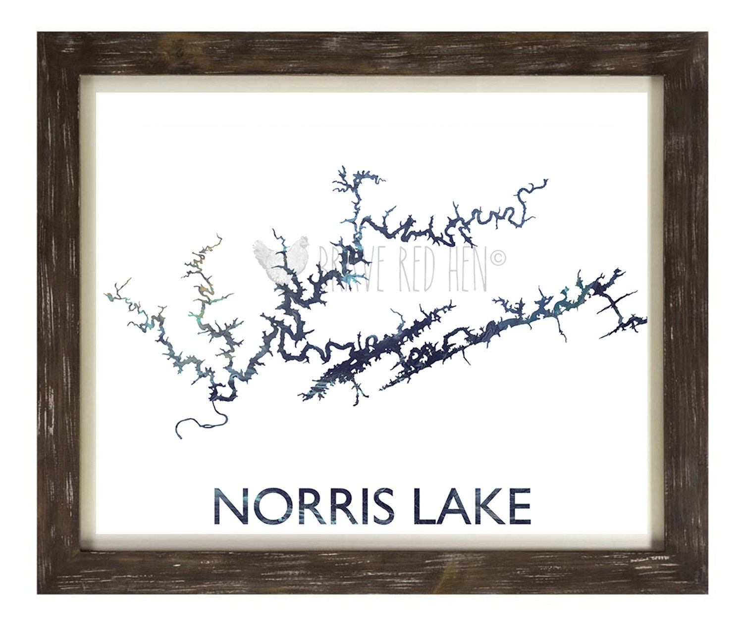 Norris Lake Print, Norris Lake Map, Rocky Top, Maynardville, Clinch ...