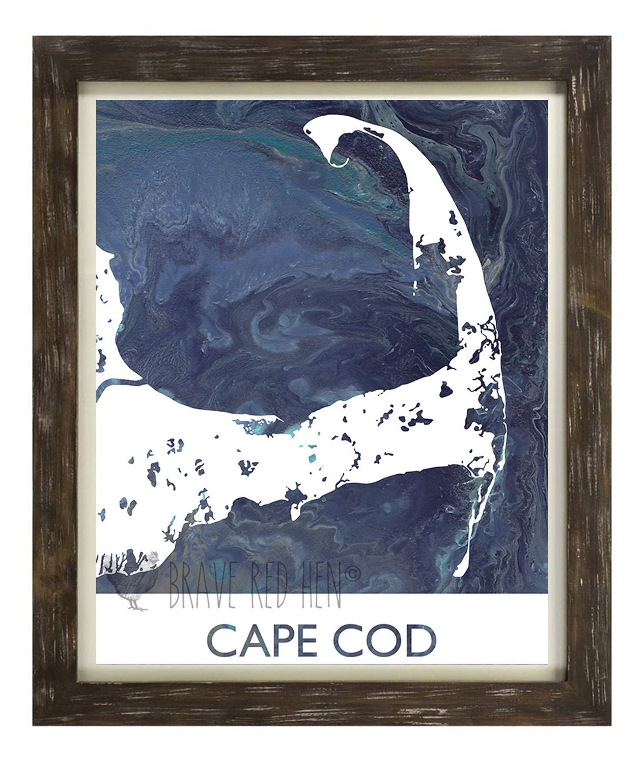 Cape Cod Print, Cape Cod Map, Provincetown, Wellfleet, Chatham ...