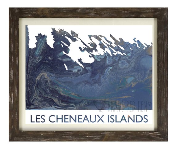 Les Cheneaux Art Print Les Cheneaux Islands Map Lake Huron | Etsy