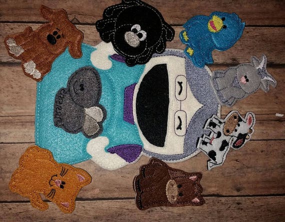 There Was an Old Lady Who Swallowed A Fly Finger Puppet Set | Etsy UK