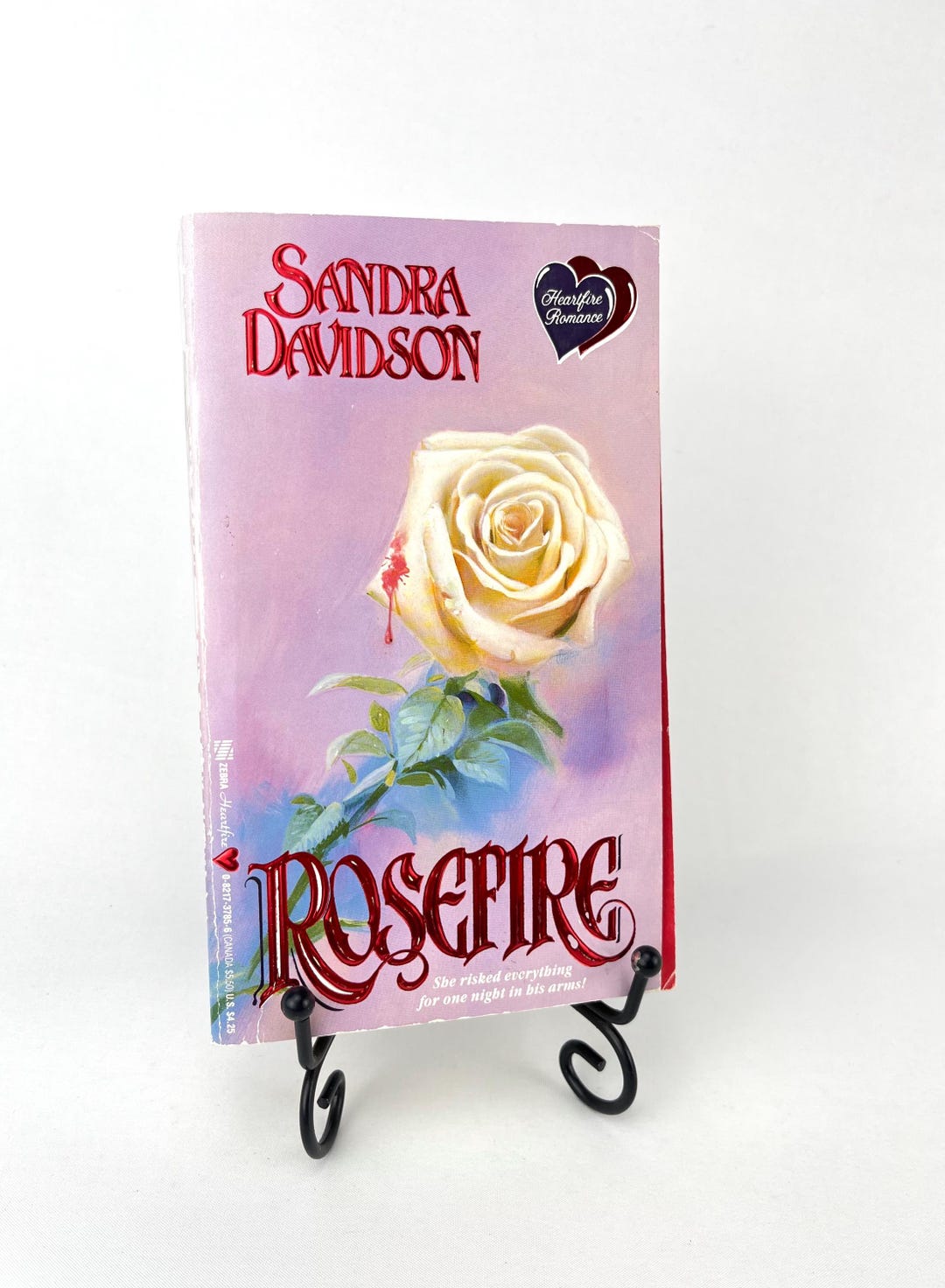 Rosefire by Sandra Davidson 1992 Zebra Heartfire Romance W/stepback ...