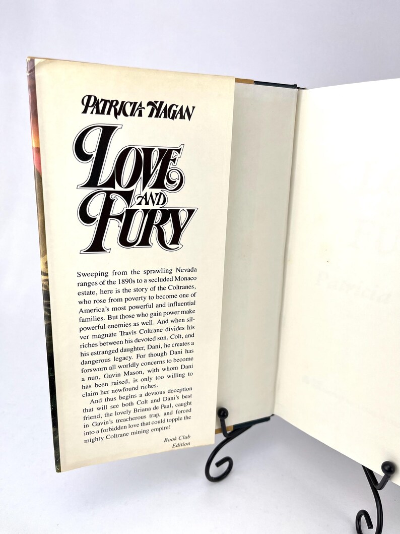 Love and Fury by Patricia Hagan 1st Book Club Edition Hardcover 1986 ...