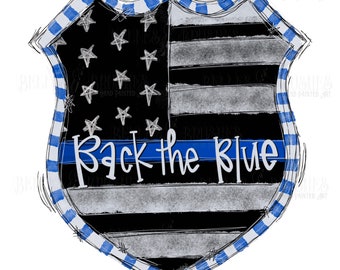 Back the blue svg | Etsy