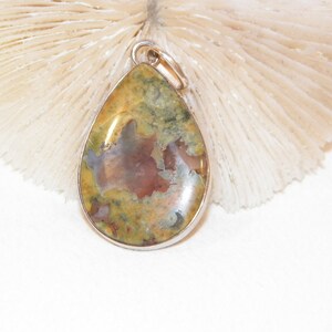 Sterling Silver Agate Gemstone Pendant, Nature Colored Gemstone, Gift ...