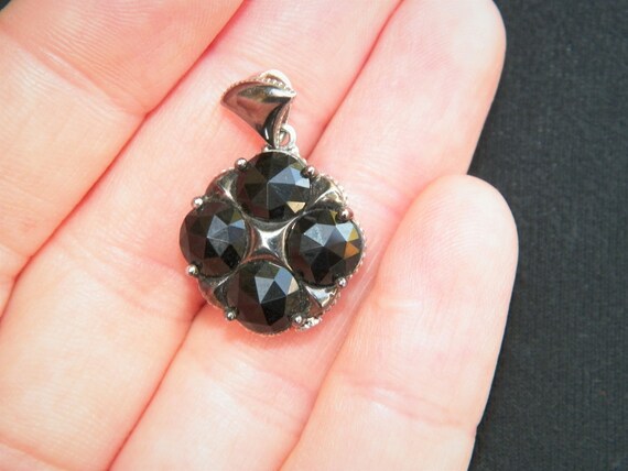 Sterling Silver Black Onyx Pendant 18k Black Gemstone - Etsy