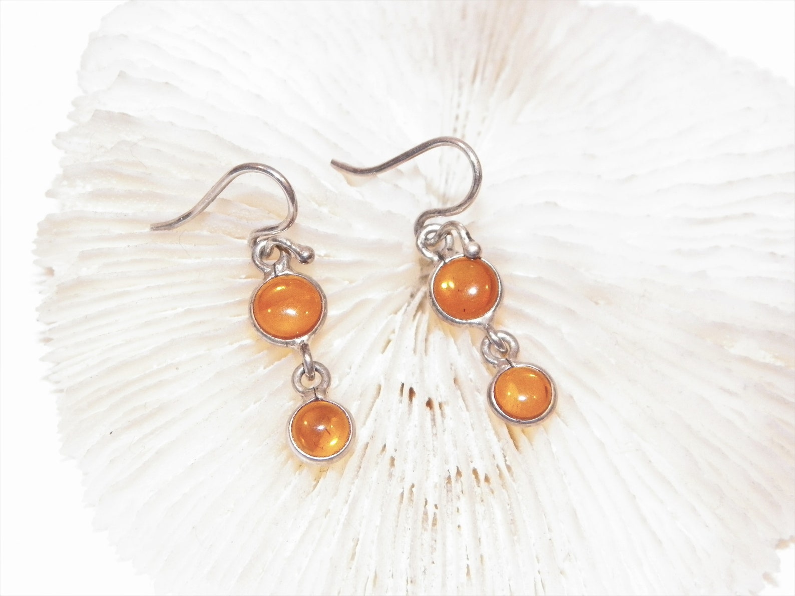 Sterling Silver Amber Jewelry Set Sterling Amber Pendant - Etsy