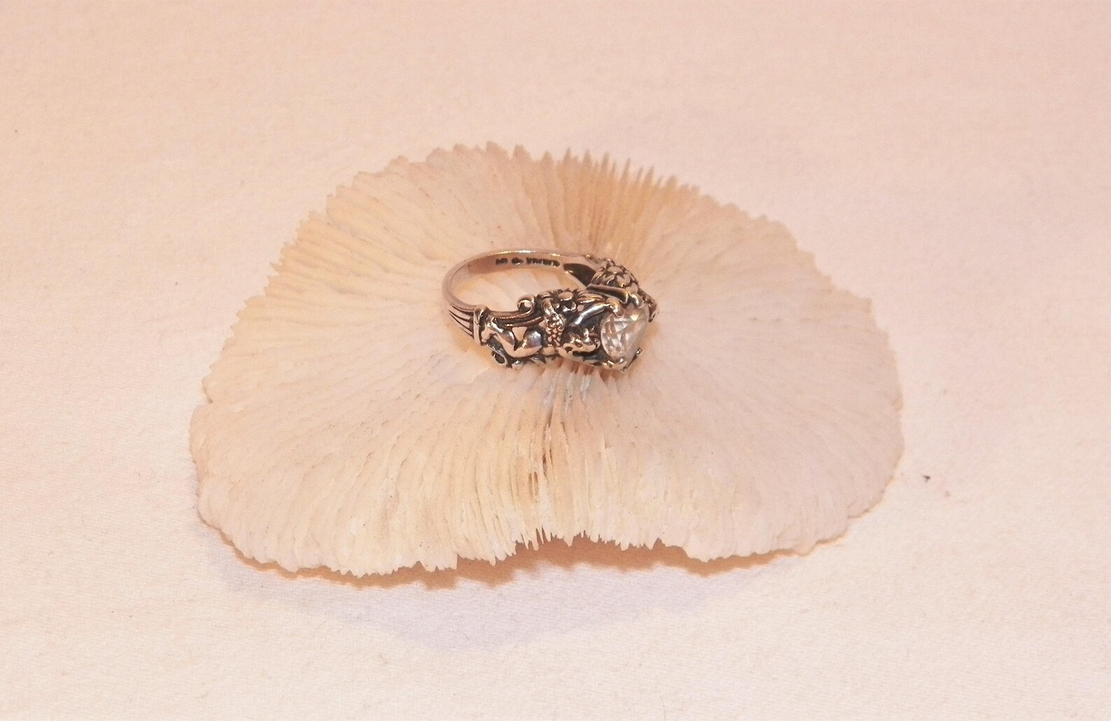 Sterling Silver Kabana Ring Size 7 Floral Ring Heart Ring - Etsy