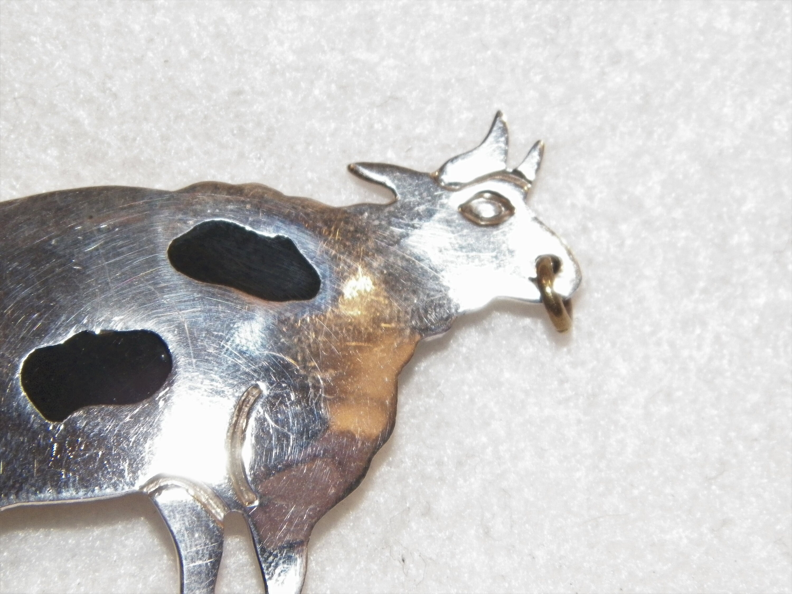 Sterling Silver Cow Brooch Sterling Silver Cow Pendant | Etsy