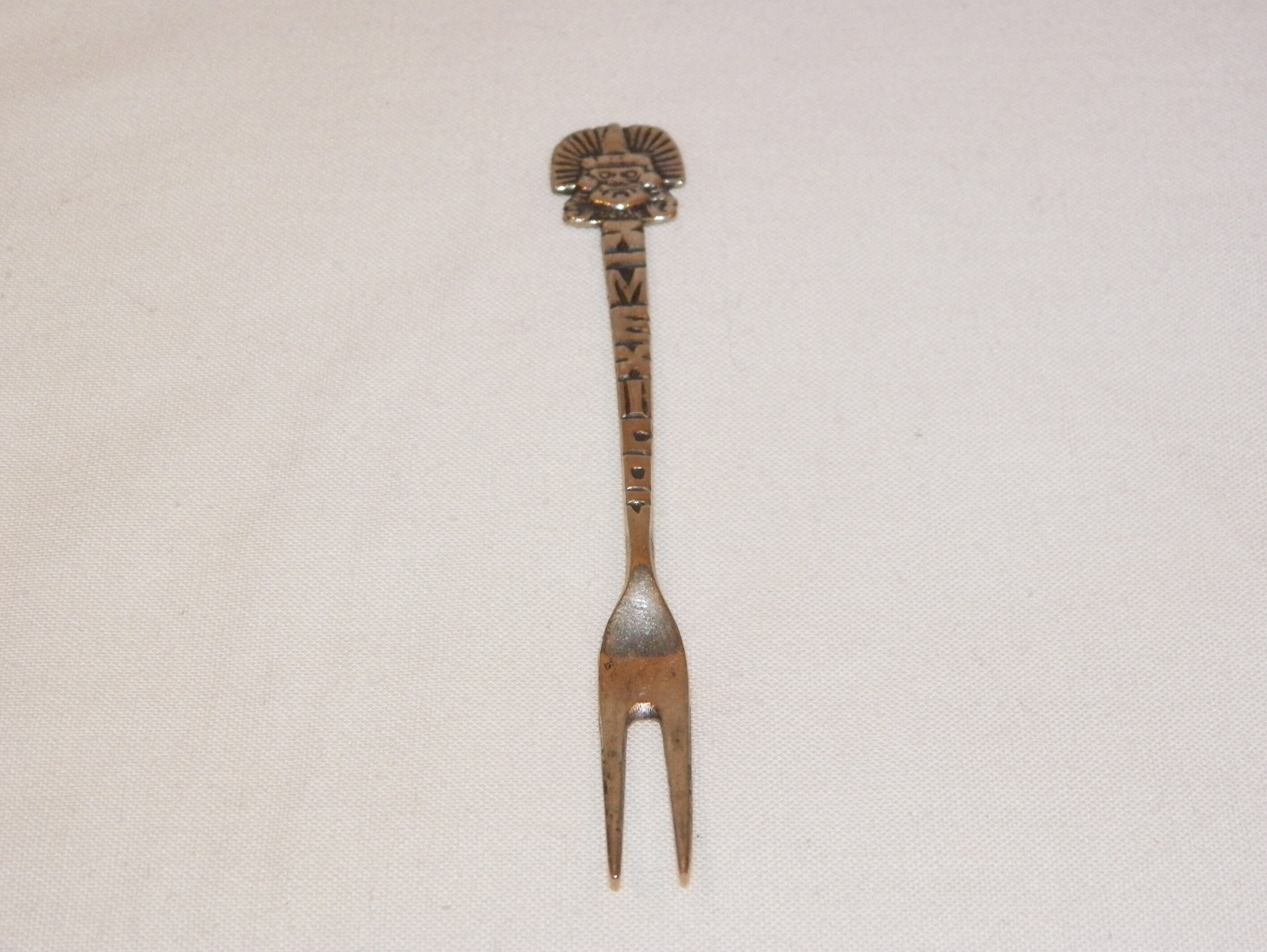 Old Sterling Silver Mexico Silverware Tribal Mexican Mask | Etsy