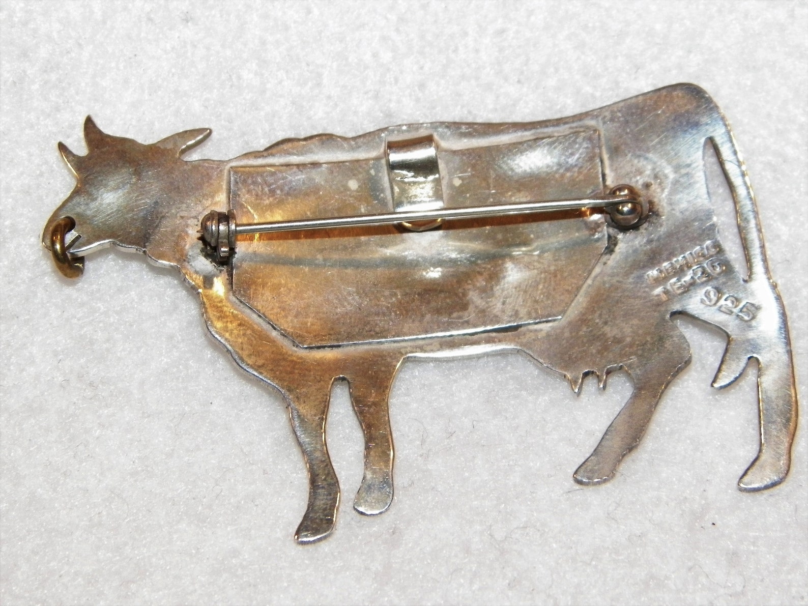 Sterling Silver Cow Brooch Sterling Silver Cow Pendant | Etsy