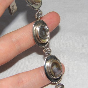 Sterling Silver Abalone Shell Bracelet, 925 Abalone Shell, Gift for Her ...