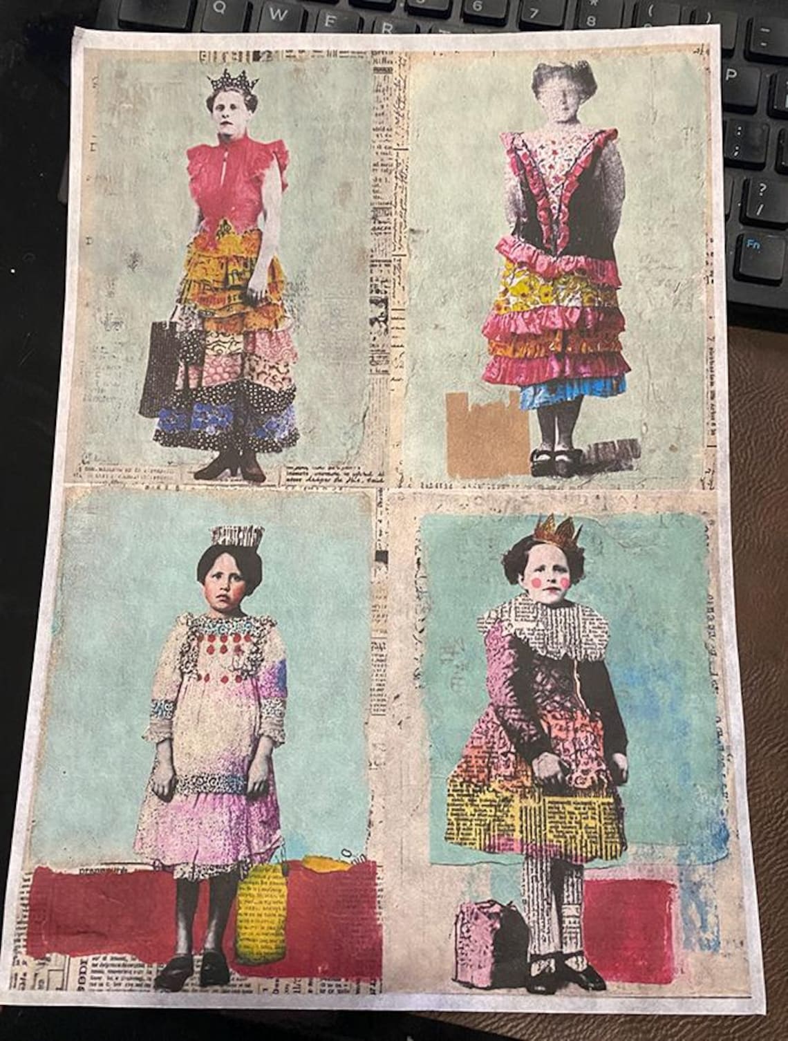 Vibrant Whimsical Collage Rice Paper Decoupage Sheet - Etsy