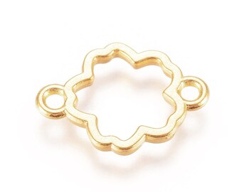 Open Back Bezel Connector Sakura Flower Charm - Etsy