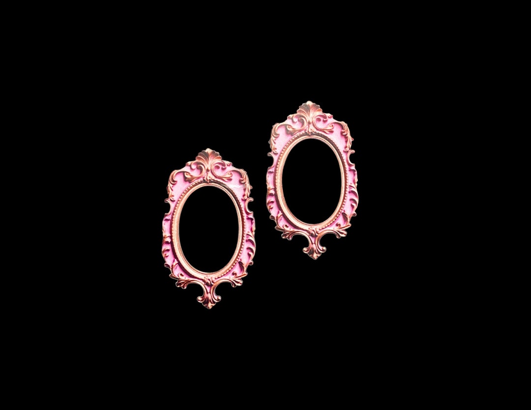 Pink Victorian Frame Wood Cutouts, Diy Home Decor, Assemblage, Printed ...