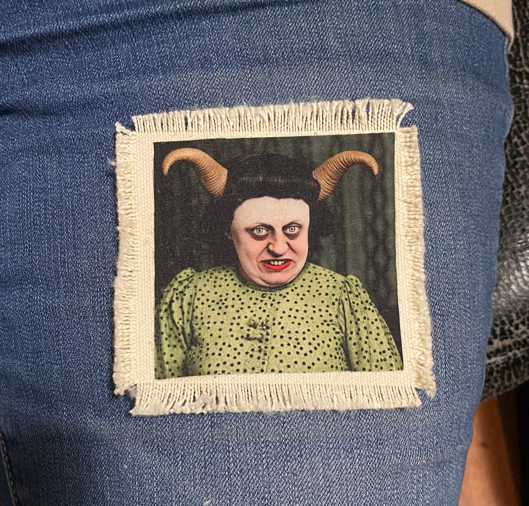 Creepy Horned Lady Fringe Patch - Sew/glue-on Clothing, Mixed Media ...