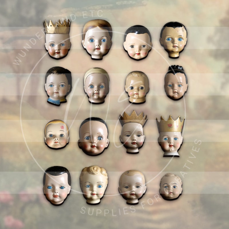 Victorian Doll Head - Etsy