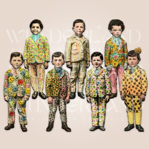 Spring Boys in Snazzy Suits - Cutouts for Altered Art/mixed Media, Doll ...