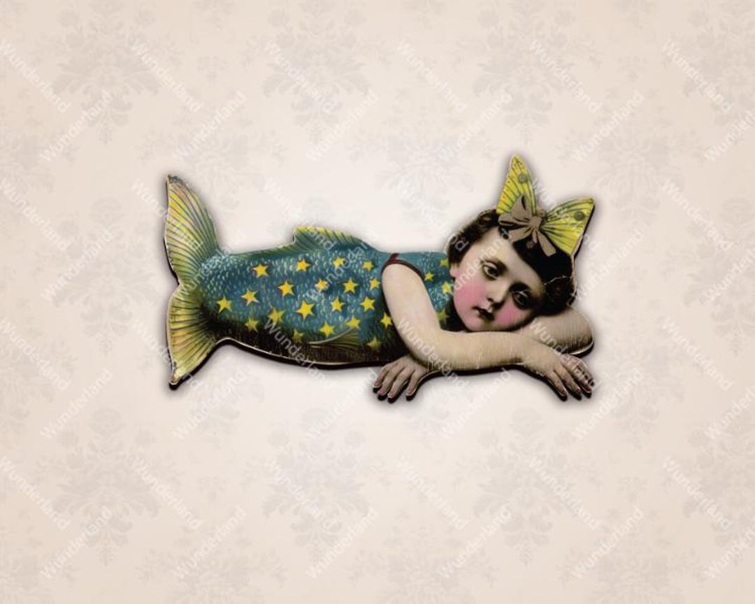 Lazy Mermaid Girl - Art Supplies for Jewelry, Altered Assemblages, Junk ...