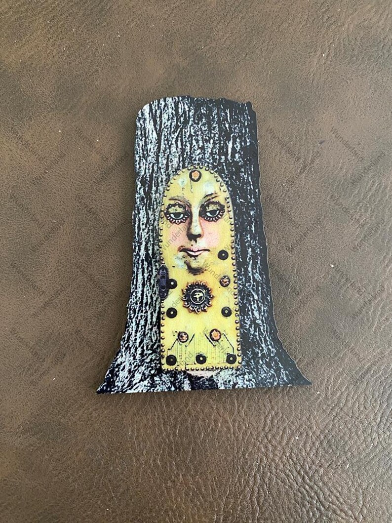 Tree Stump With a Door Woodcut. Supplies for Fairy Garden, Altered Art ...