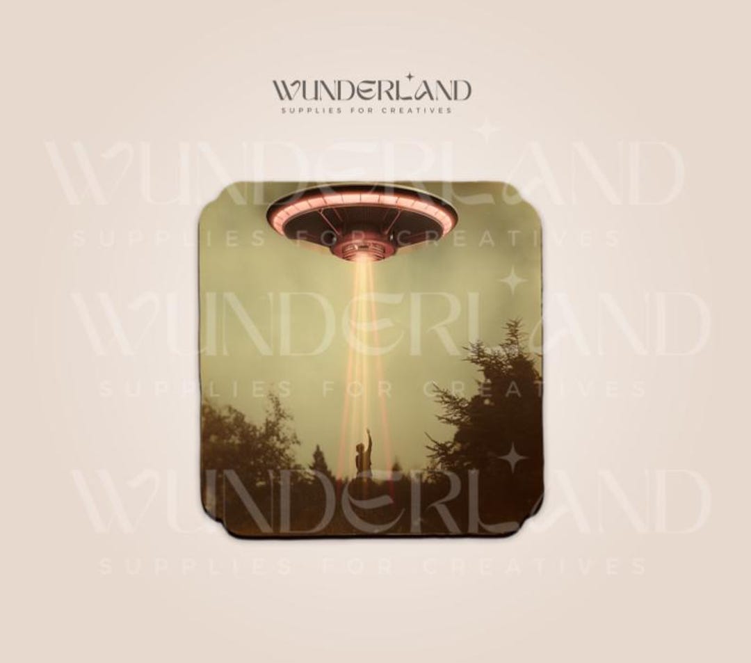 Alien Beam Me up UFO Weird Image Laser Wood Cutout - for Ornaments ...
