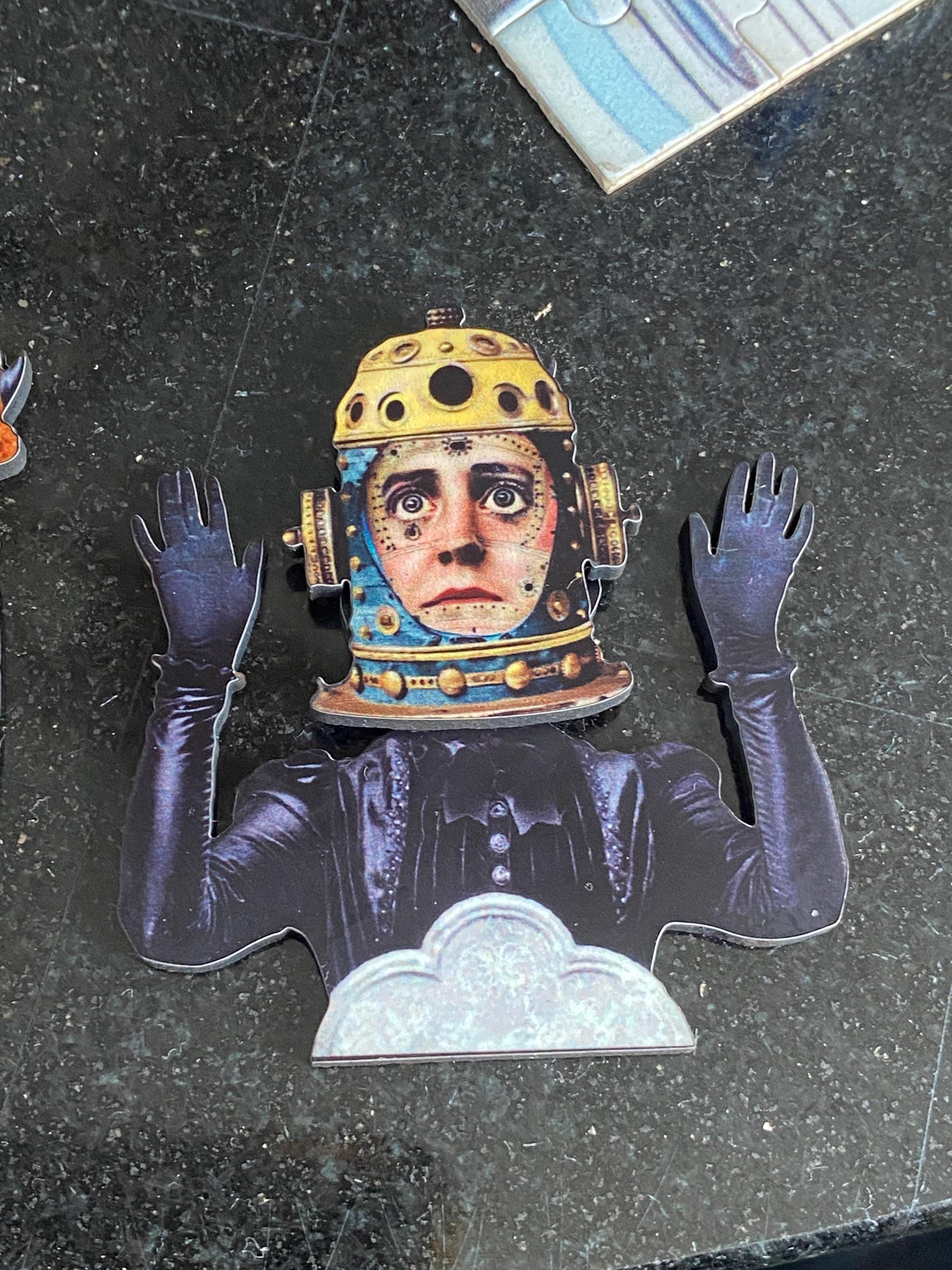 Retro Scifi Robot Steampunk 5 Pc Whimsically Weird Bizarre Wood Diecut ...