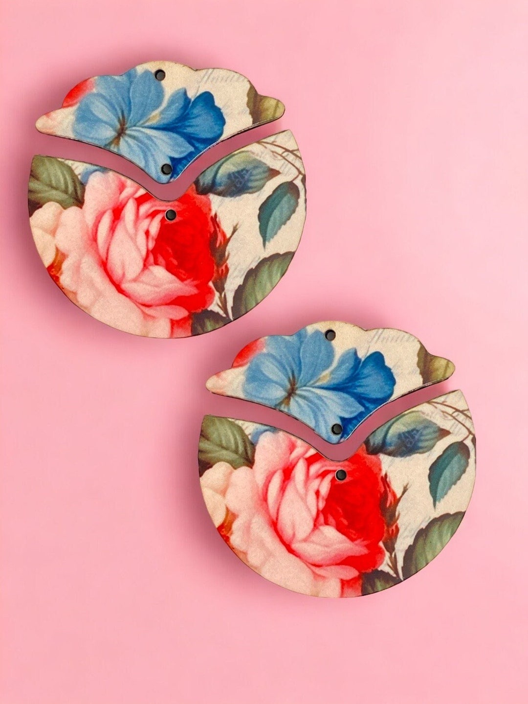 Vintage Victorian Dangle Charm Parts, Shabby Cuts, Floral Pattern for ...