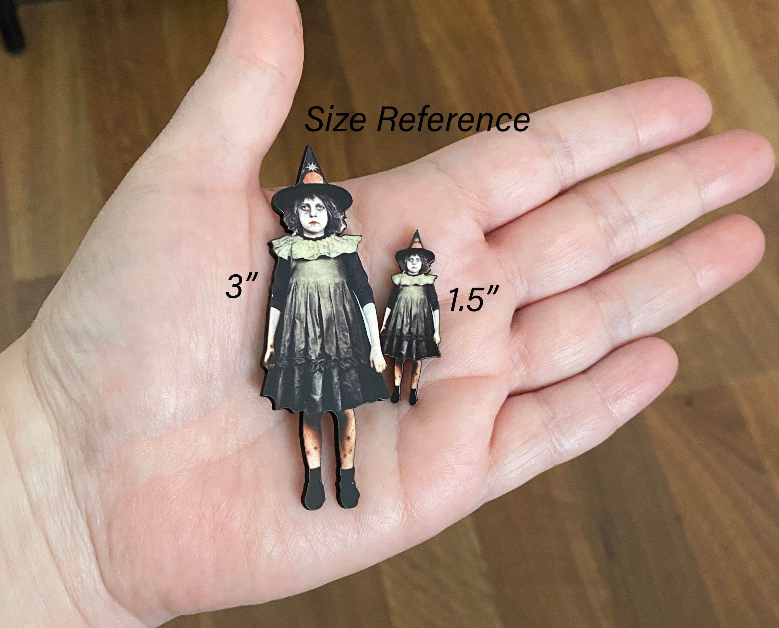 3 Mini Witch Character Cutouts for Altered Art/mixed Media, Doll ...