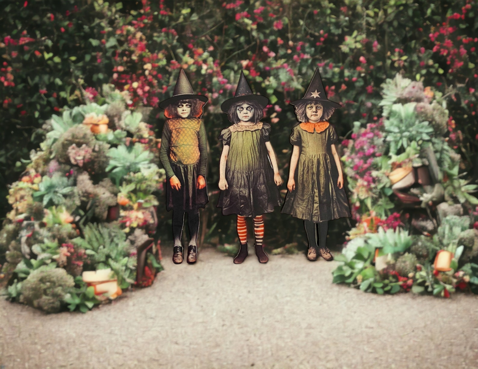 3 Mini Witch Character Cutouts for Altered Art/mixed Media, Doll ...