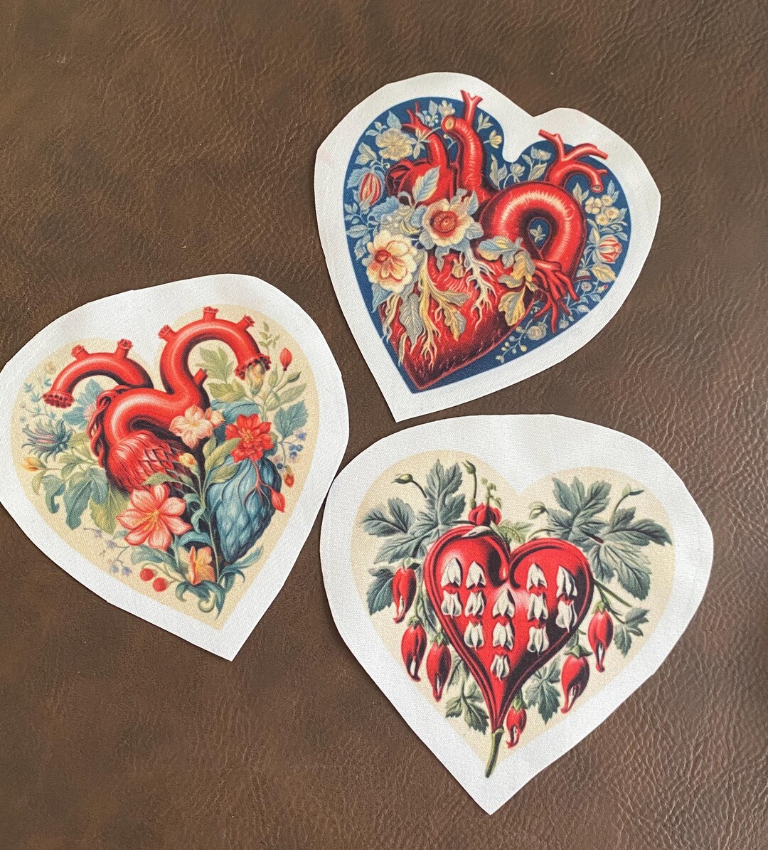 Set of 3 Valentine Patches - Sew/glue-on Vintage Image - Jean Jacket ...
